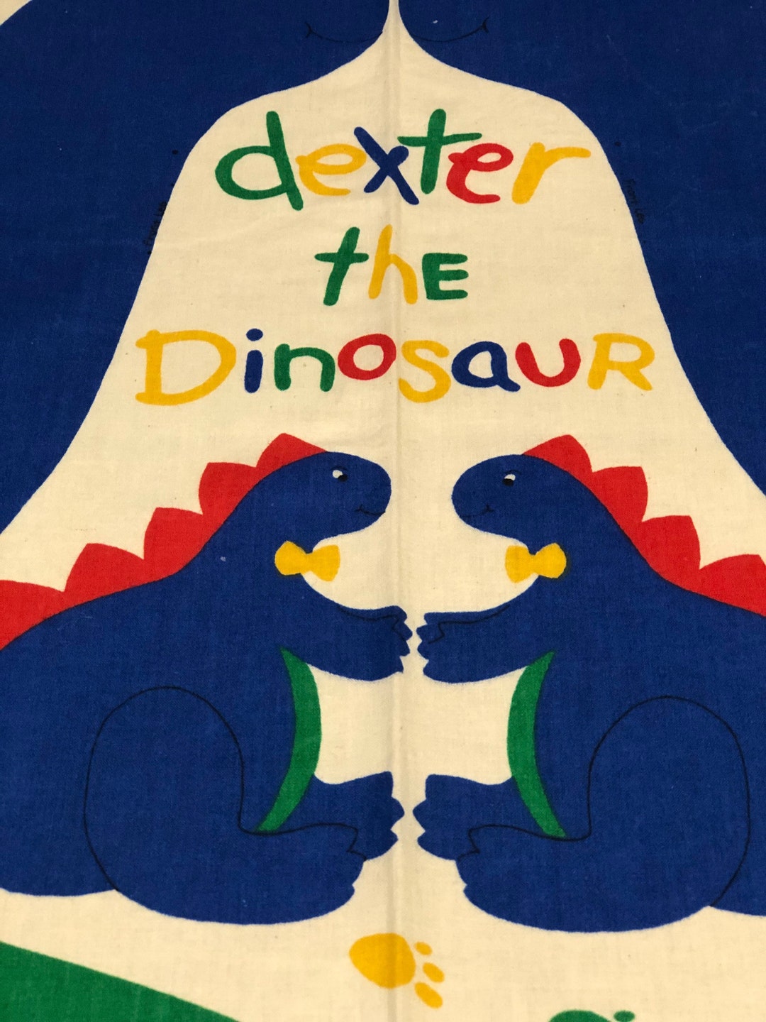 Dexter the Dinosaur Cotton Fabric Panel - Etsy