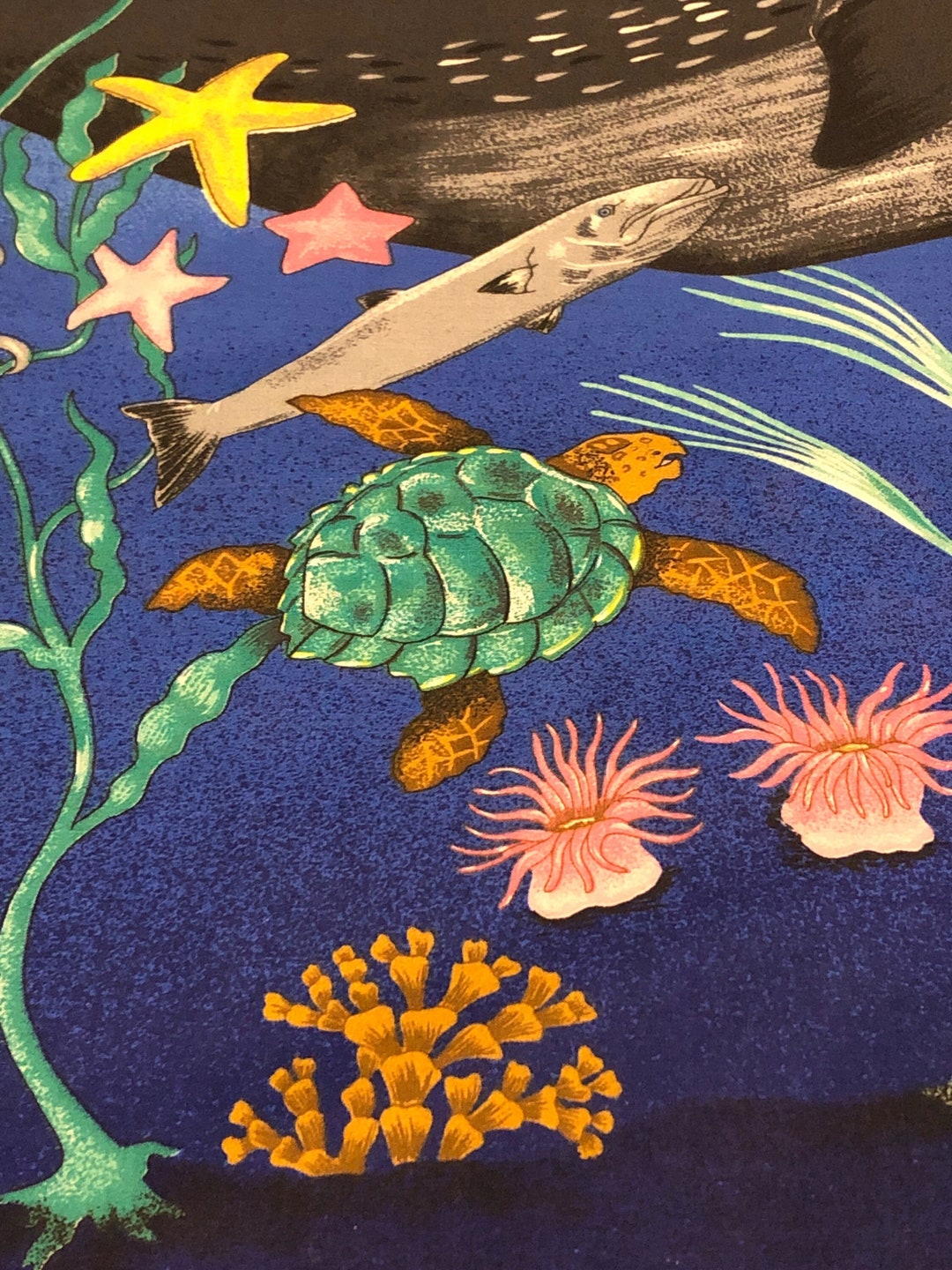 What's in Our Oceans Wall Hanging/quilt Fabric Panel - Etsy