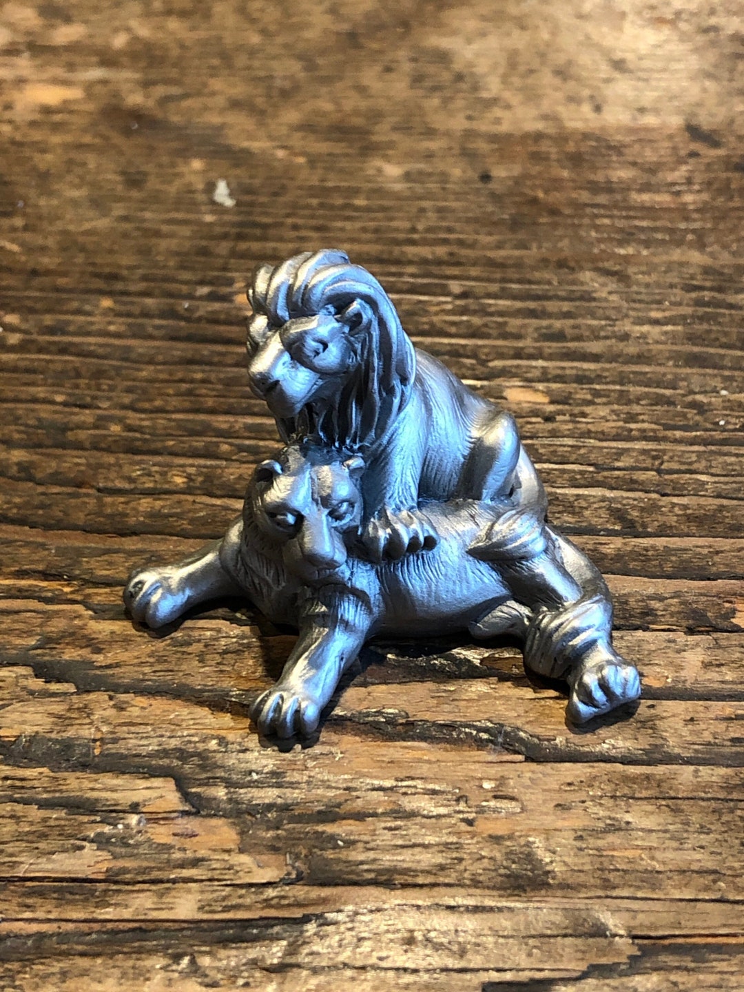 Hudson Pewter Lions Figurine - Etsy