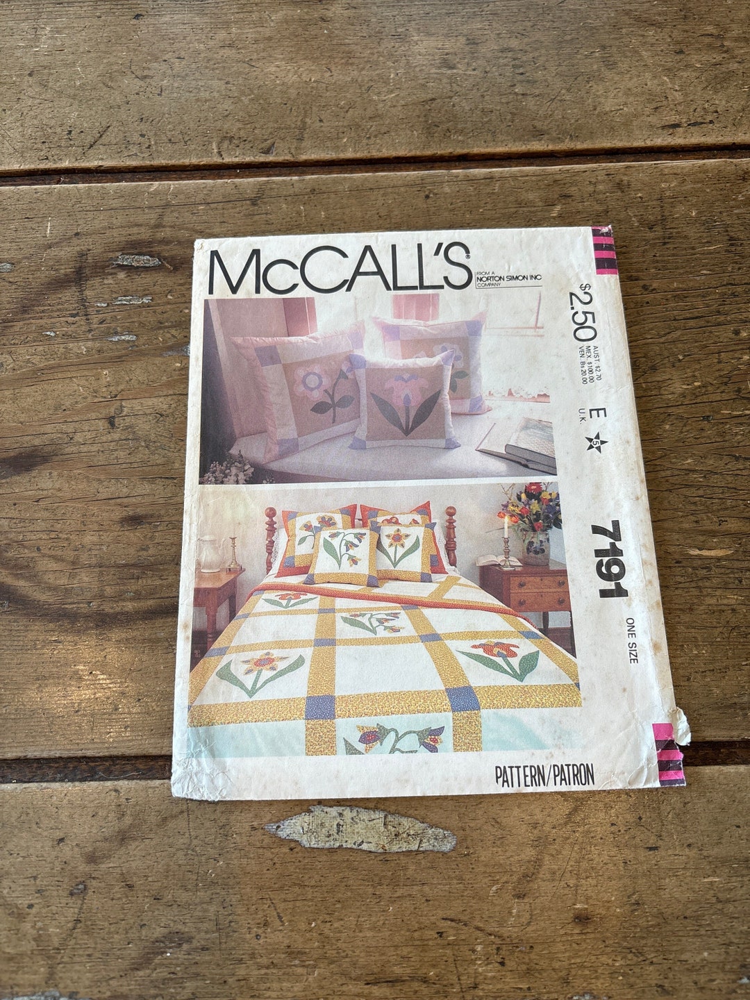 Mccall's Pattern # 7191 Quilt and Pillow Covers - Etsy