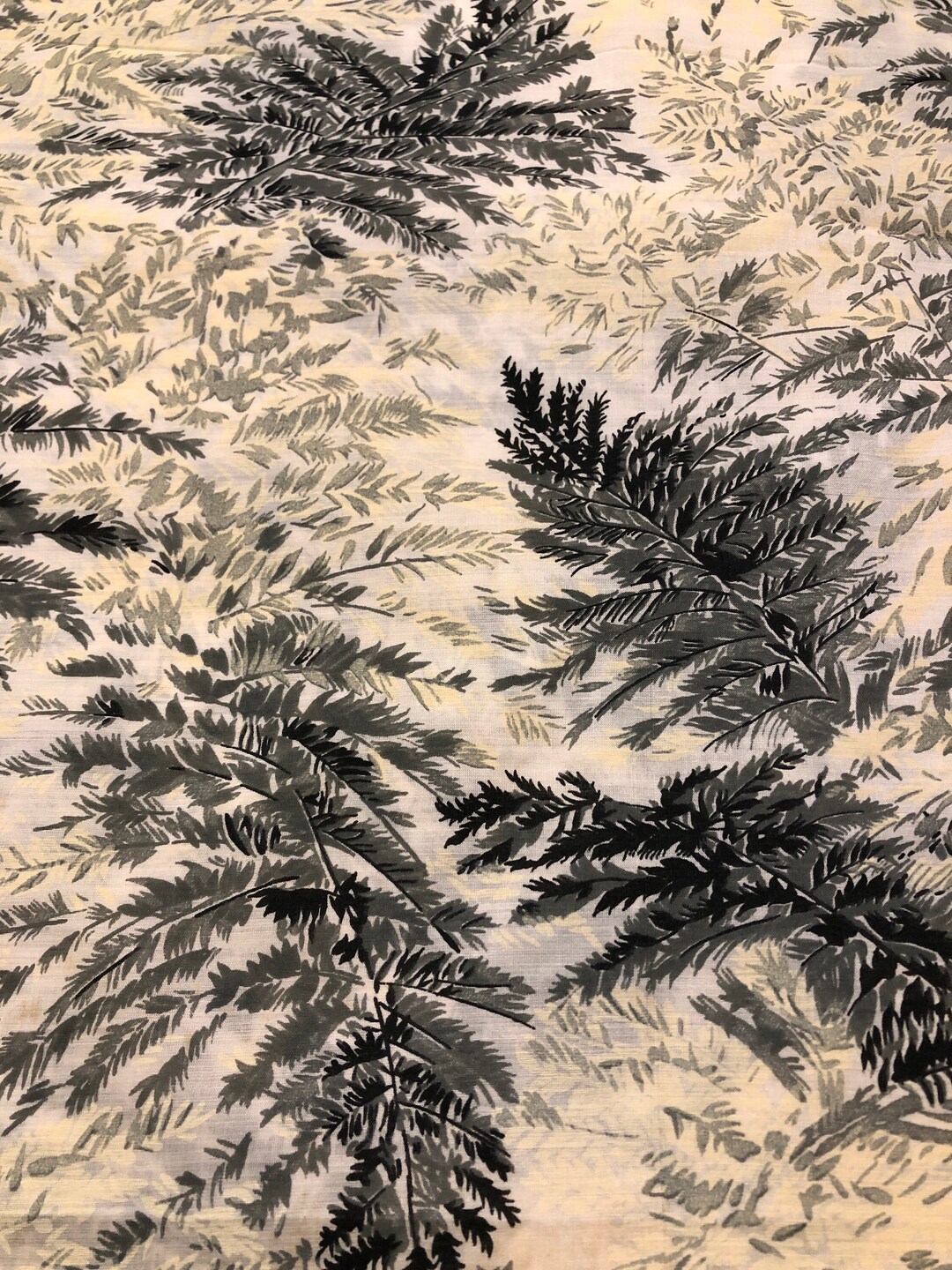 Black and Gray Dacron and Cotton Fabric - Etsy