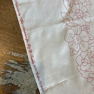 Redwork Romance Fabric Pillow Panel - Etsy