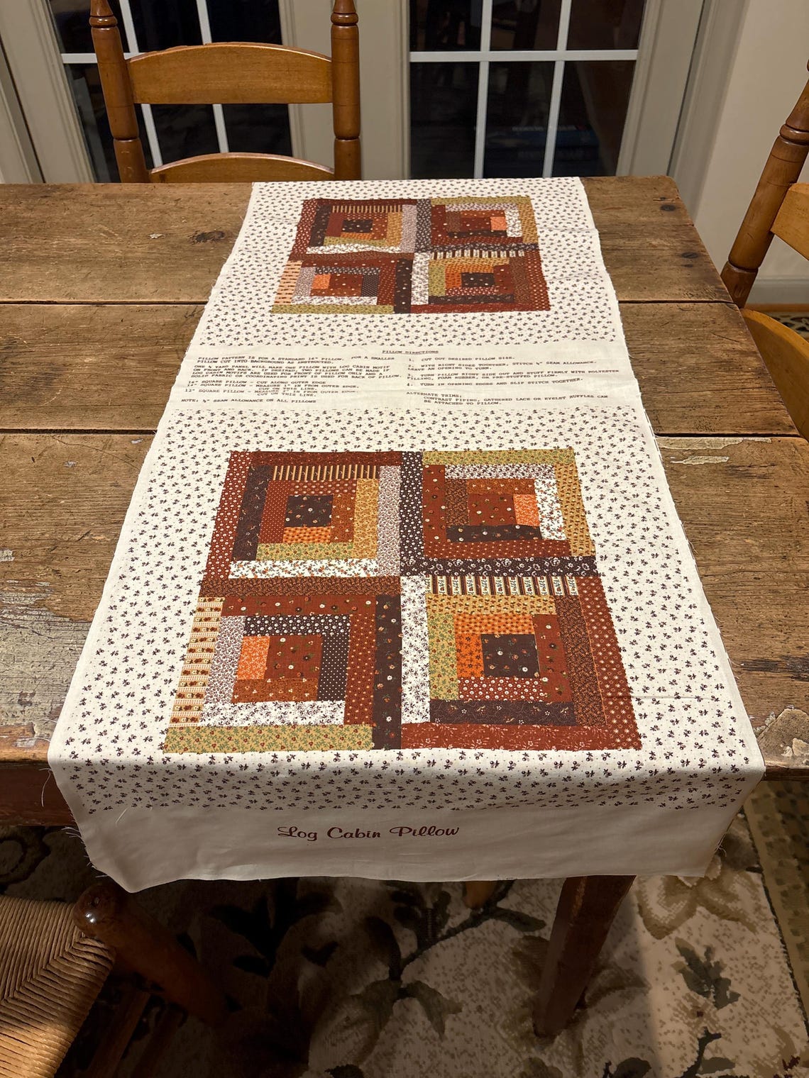 Cranston VIP Log Cabin Fabric Pillow Panel - Etsy Canada