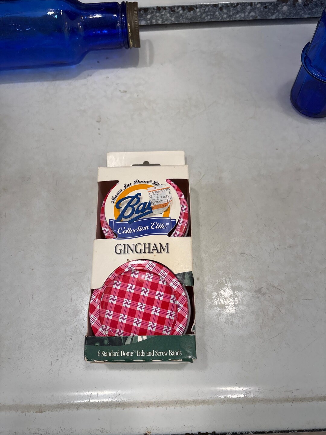 Ball Gingham Standard Domes Lids and Screw Bands - Etsy