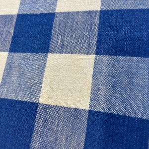 Blue and White Plaid Linen Tablecloth - Etsy