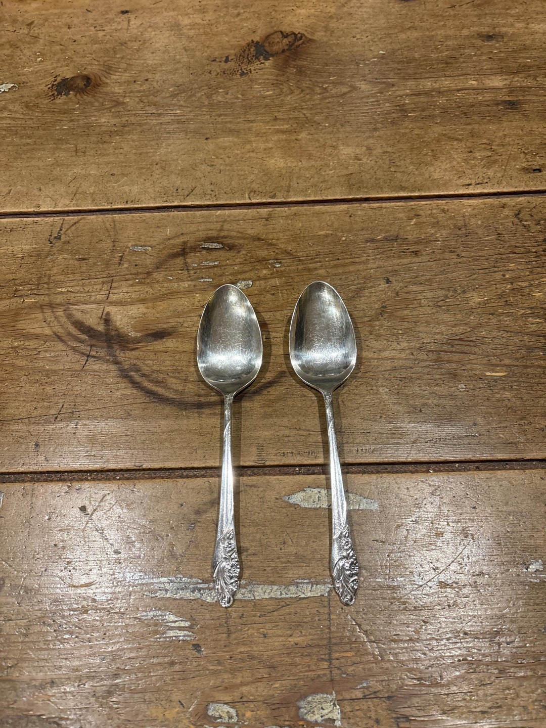 2 Evening Star Silver Plate Tablespoons - Etsy