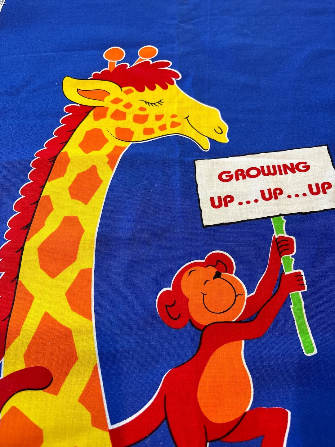 Rainbow Jungle Growth Chart Cotton Fabric Panel - Etsy