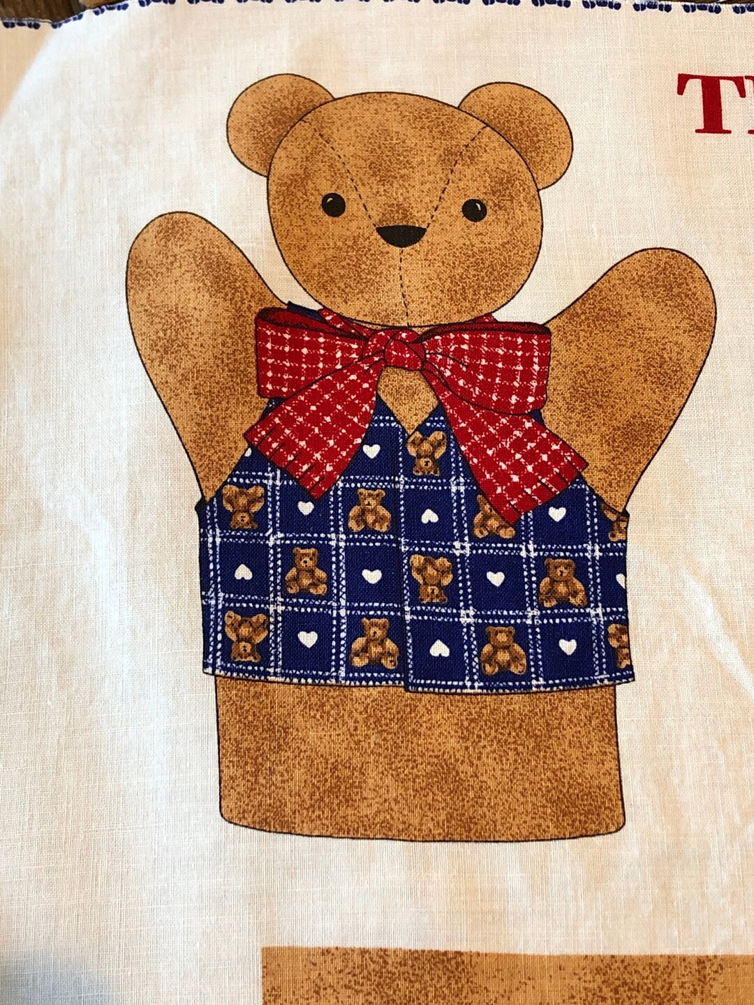 Cranston VIP Teachin G Teddy Puppet Fabric Panel - Etsy