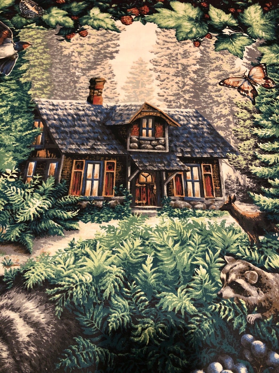 Glenvale Cottage Wall Hanging Fabric Panel - Etsy