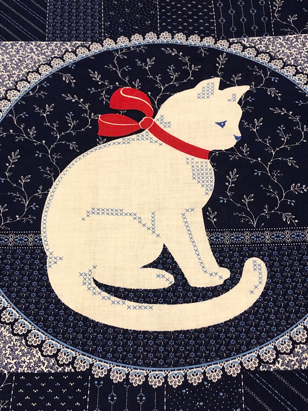 Cranston VIP White Cat Cotton Fabric Pillow Panel - Etsy