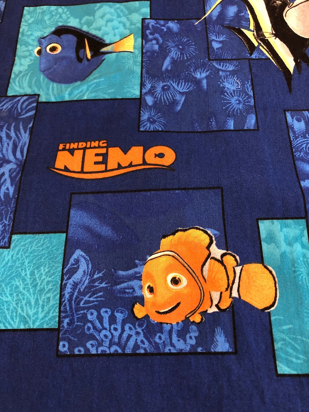 Walt Disney's Finding Nemo Cotton Fabric - Etsy