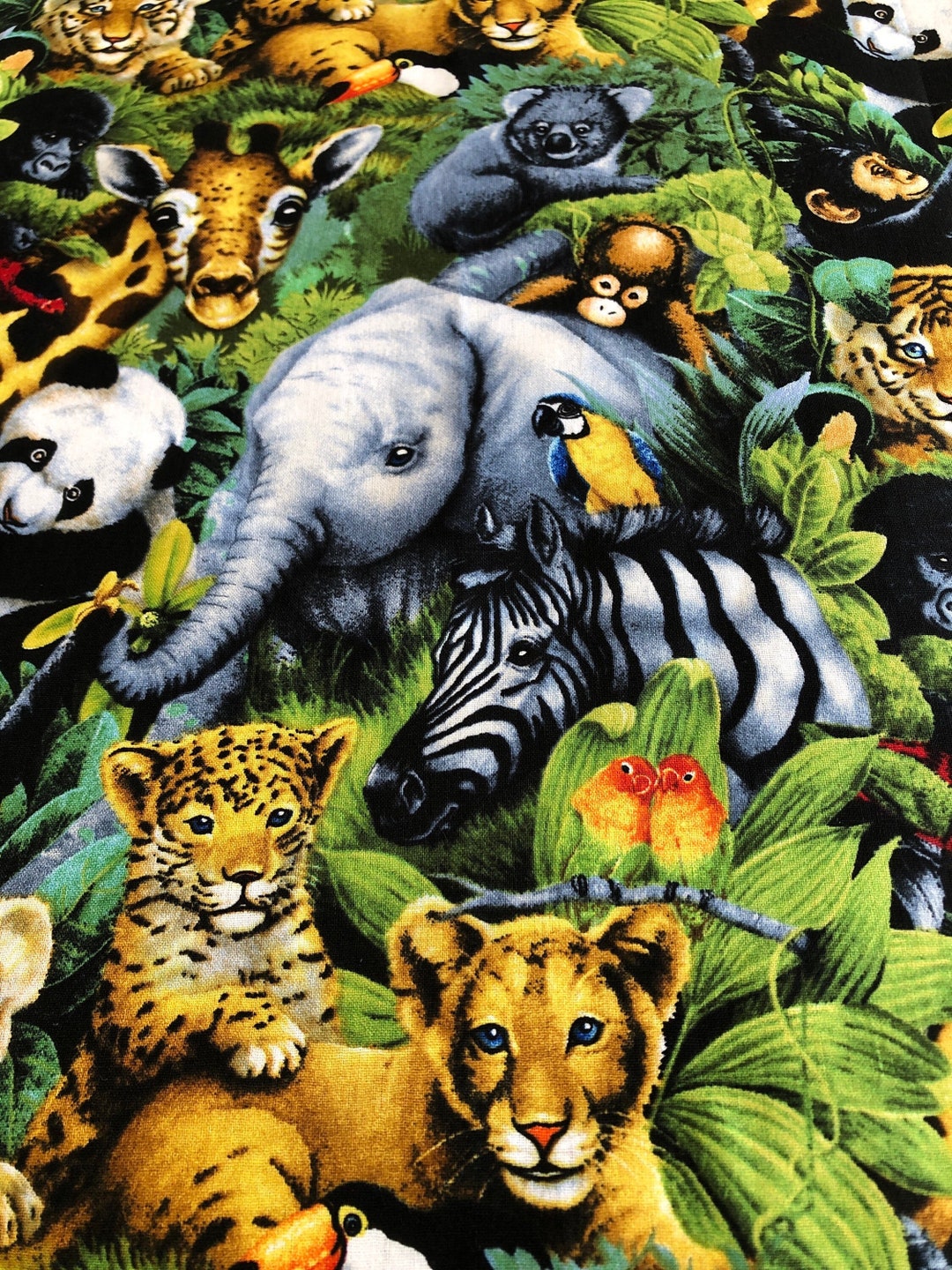 David Textiles Wild Animal Themed Cotton Fabric - Etsy