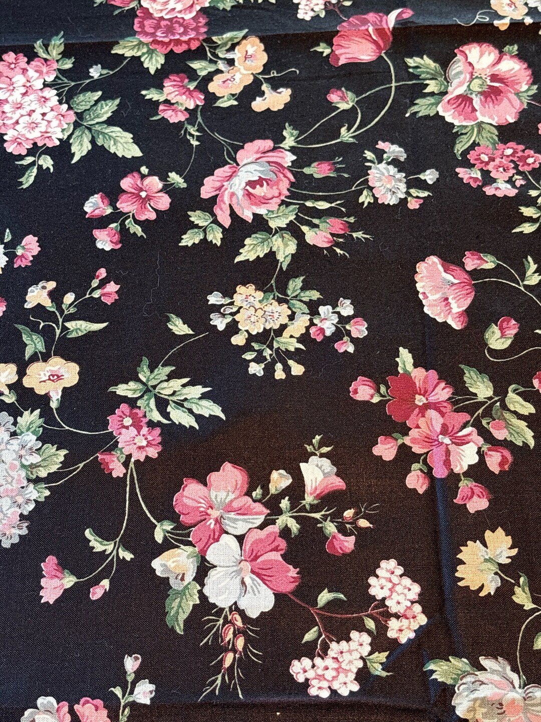 Cranston Printworks Pink Floral Theme Cotton Fabric - Etsy