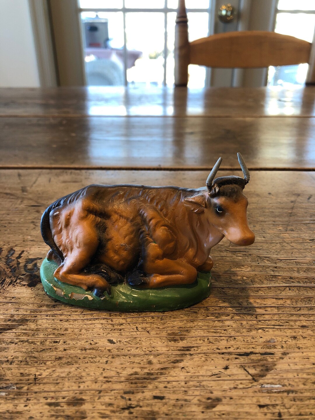 Papier Mache Ox Nativity Figure - Etsy
