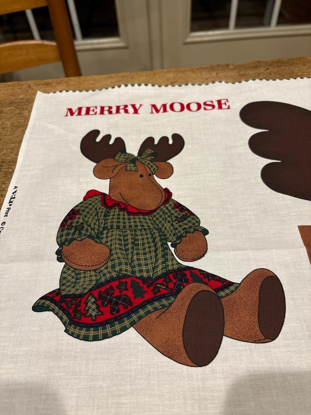 Cranston VIP Merry Moose Fabric Panel - Etsy
