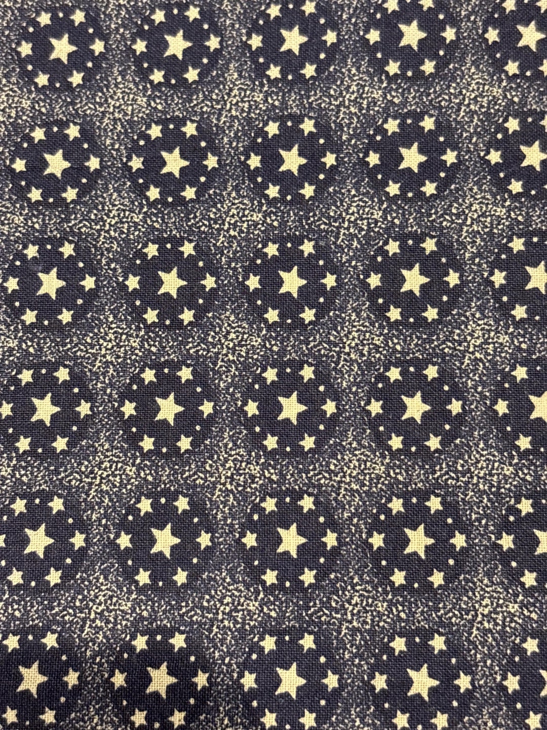 Blue Star Print Cotton Fabric - Etsy