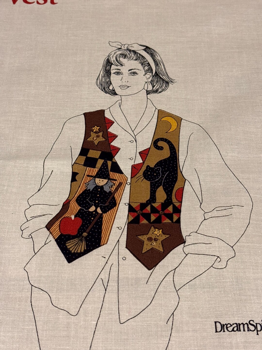Cranston VIP Dream Spinners Halloween Vest Fabric Panel - Etsy