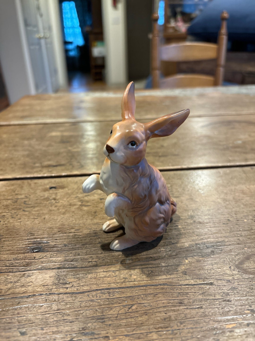 Lefton Brown Porcelain Rabbit - Etsy