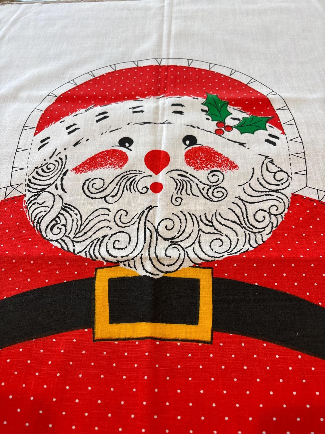 Springs Mills Inc. Santa Fabric Panel - Etsy