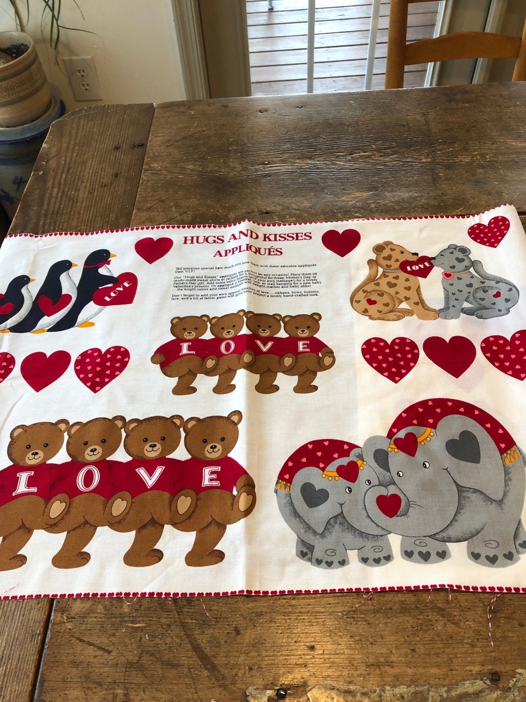 Cranston VIP Hugs and Kisses Appliques Panel - Etsy