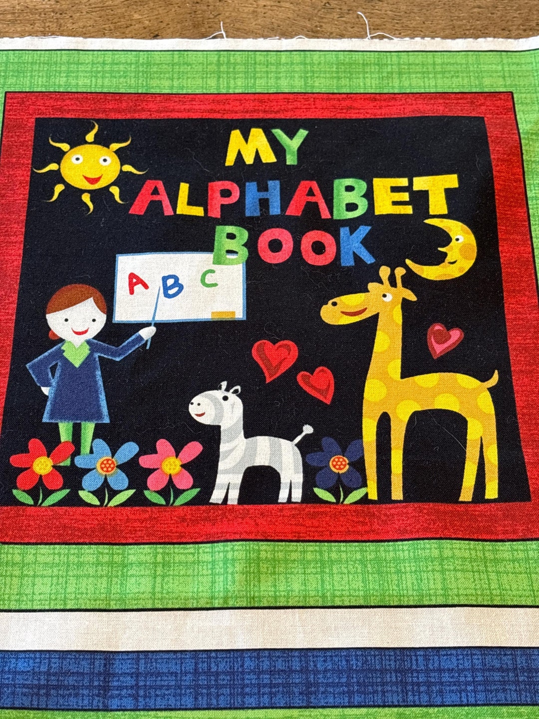 My Alphabet Book Fabric Book Panel - Etsy