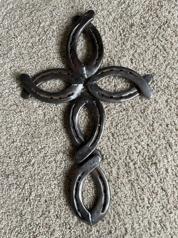 Horseshoe Cross From Reused Horseshoes | Etsy