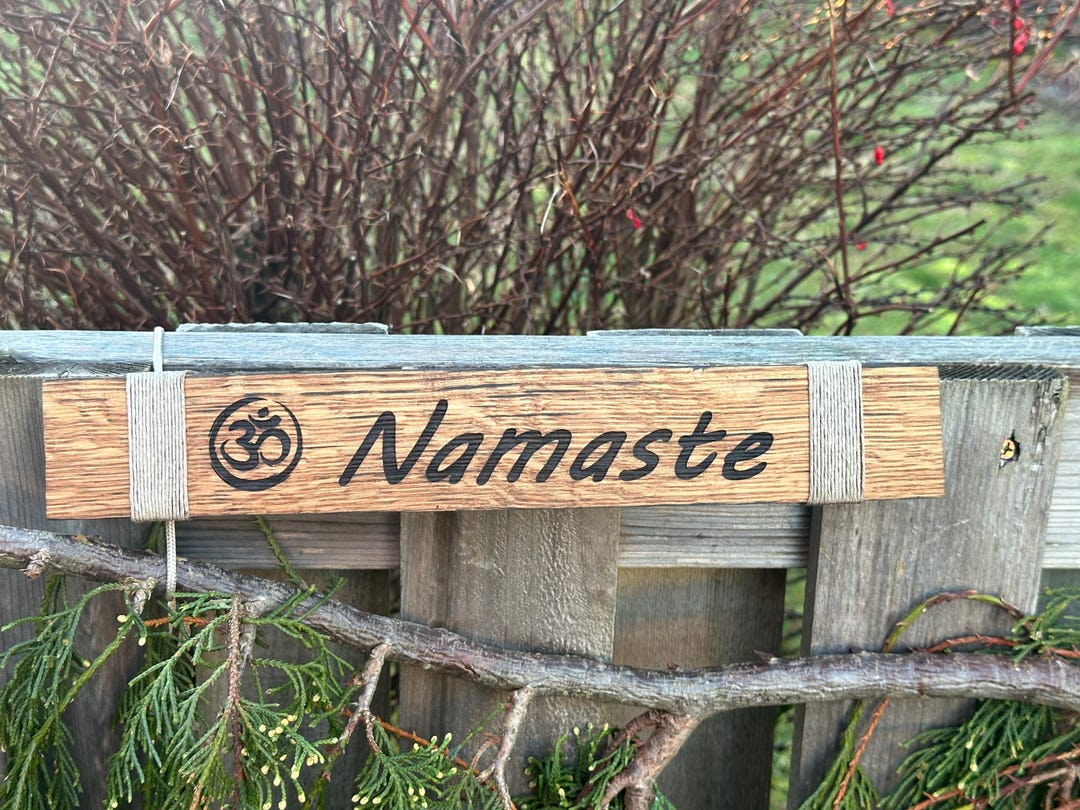Namaste Ohm Wine Barrel Sign, Medium - Etsy