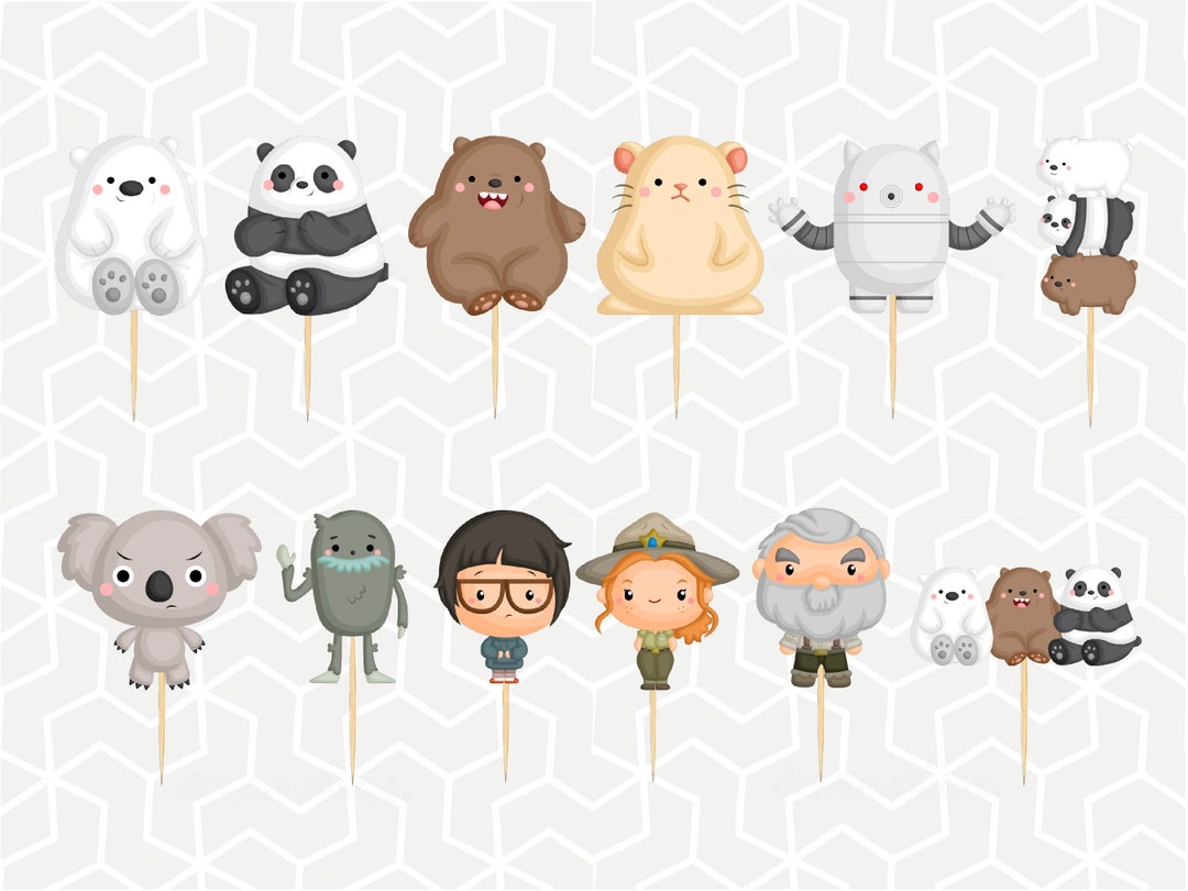 Bunch of Bears Cupcake Toppers or Stickers - Etsy