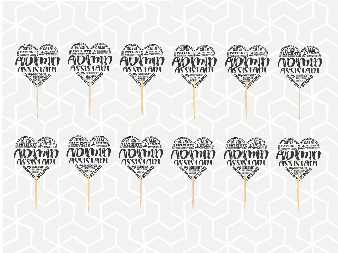 Admin Assistant Appreciation Cupcake Toppers or Stickers - Etsy