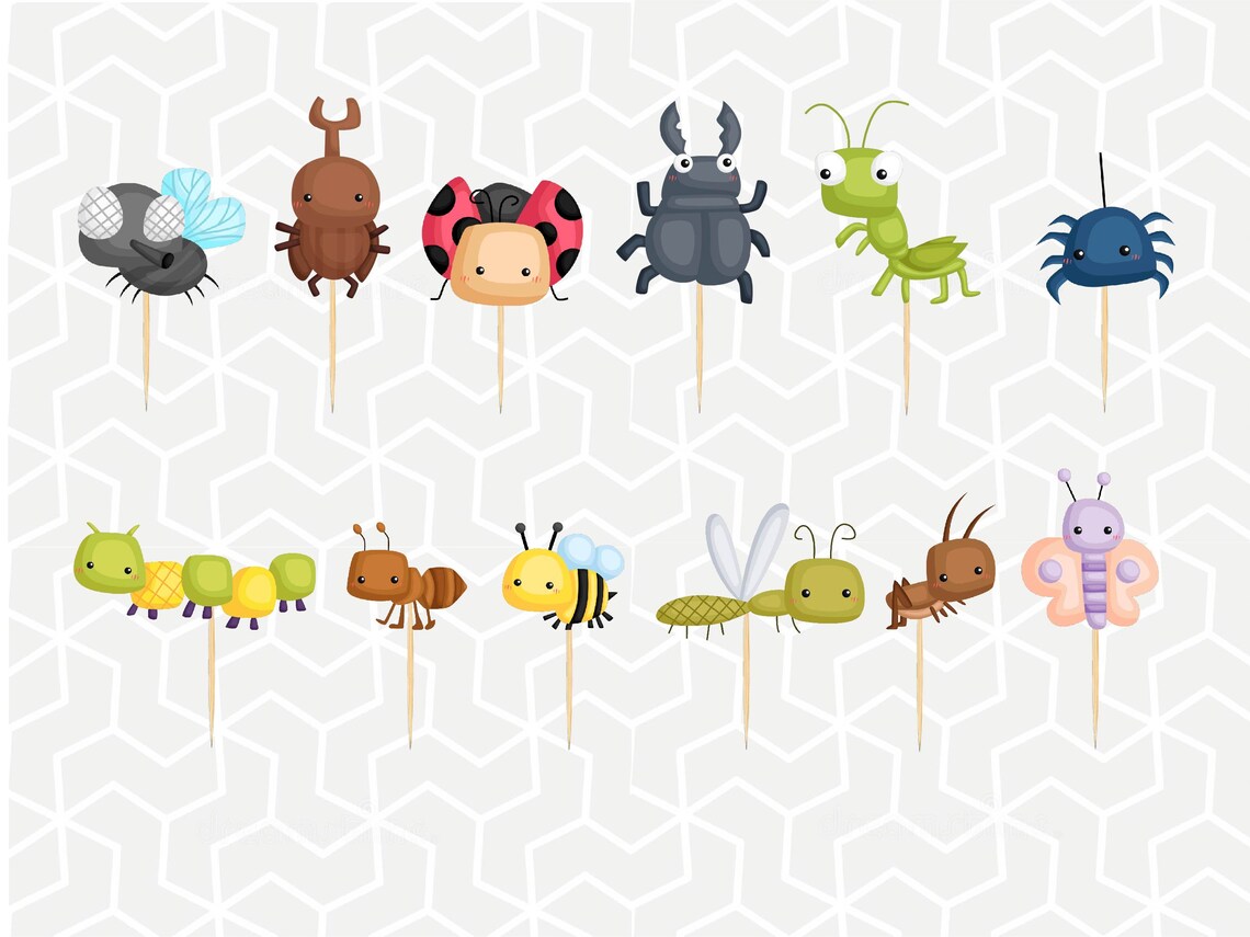 Bug Cupcake Toppers - Etsy