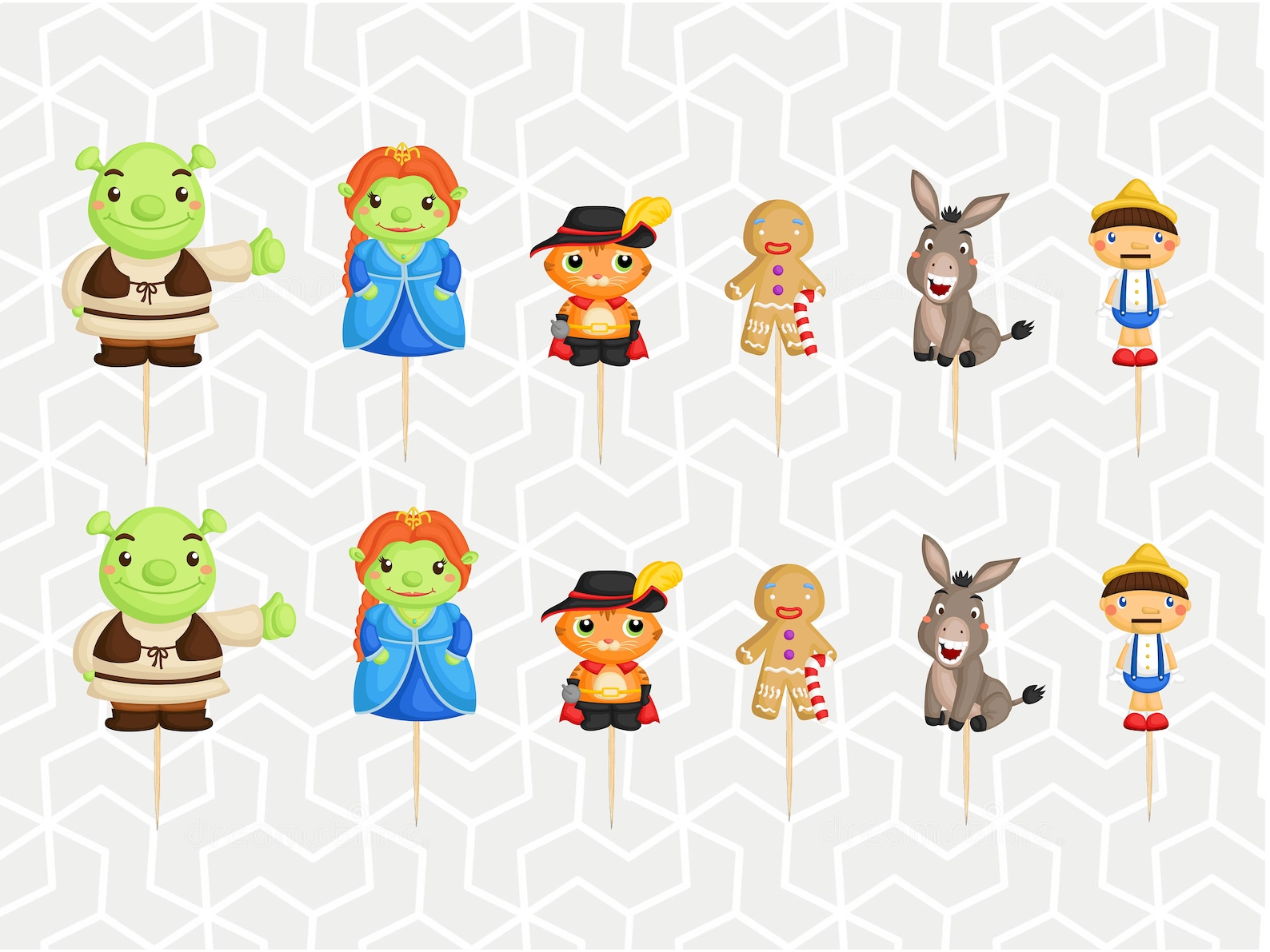 Big Green Dude Cupcake Toppers or Stickers - Etsy