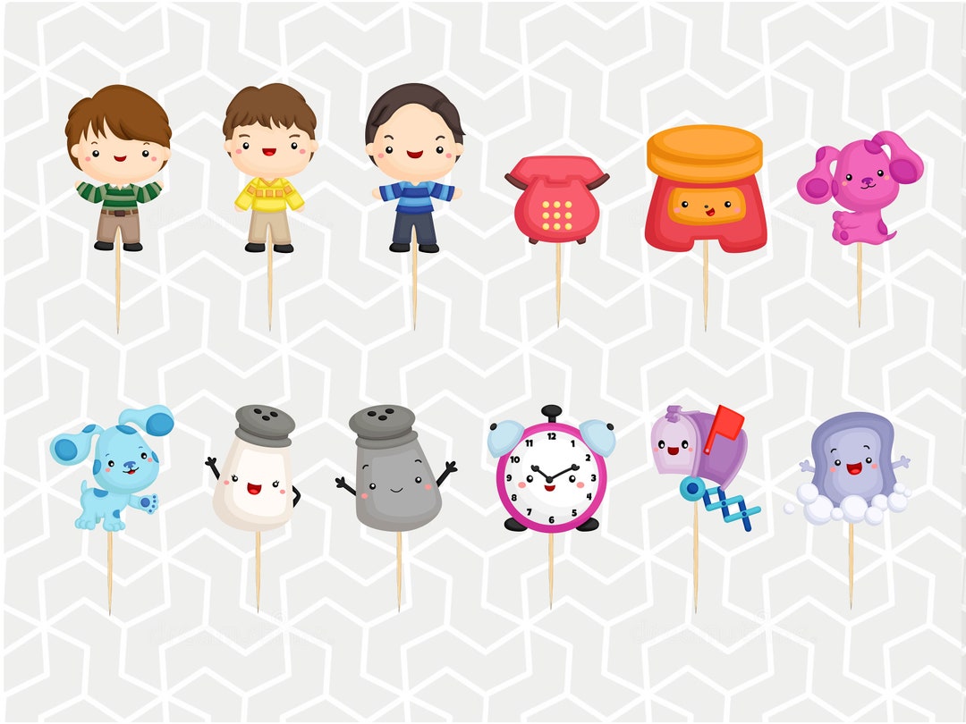 Lil Blue Dude Cupcake Toppers or Stickers - Etsy