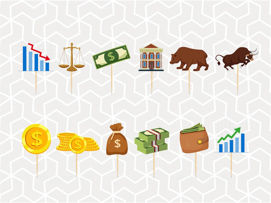 Money Money Cupcake Toppers or Stickers - Etsy