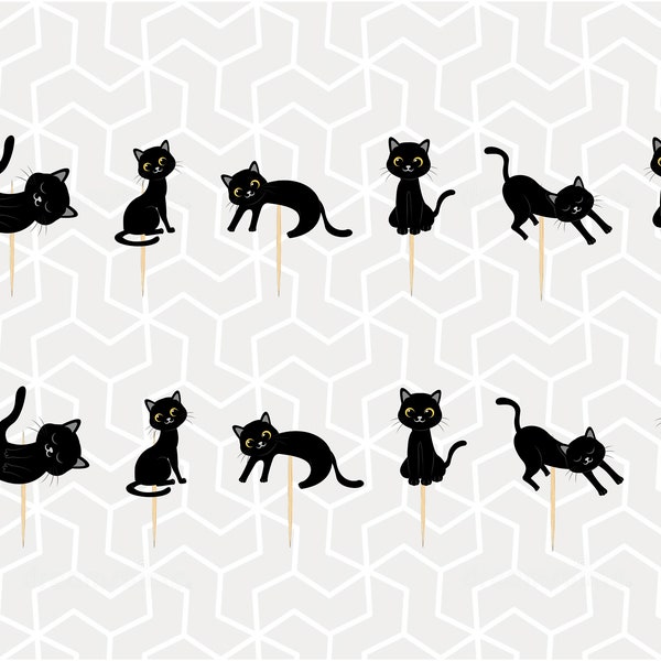 Cat Cupcake Toppers - Etsy