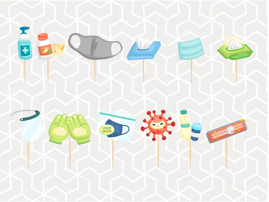 Safety Gear Cupcake Toppers or Stickers - Etsy