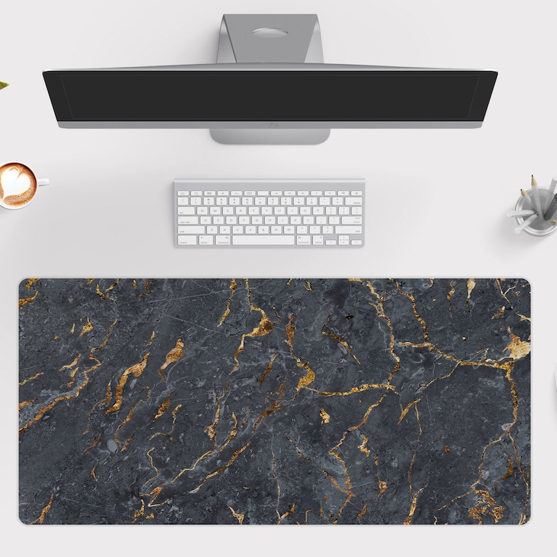 Grey Desk Mat - Etsy