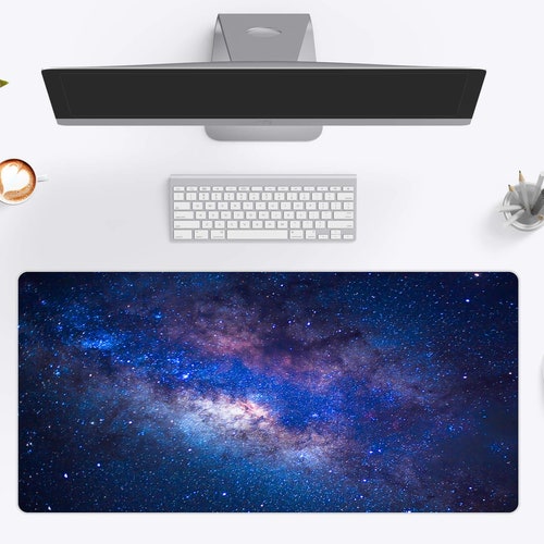 Abstract Landscape Blue Desk Mat Extra Large Desk Mat Cute | Etsy