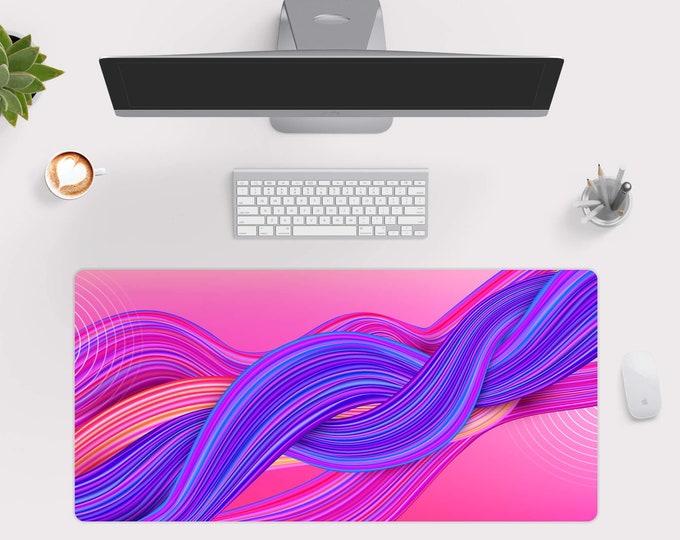 Pink Dalmatian Print Desk Mat Cute Mouse Pad Boho Chic Desk - Etsy