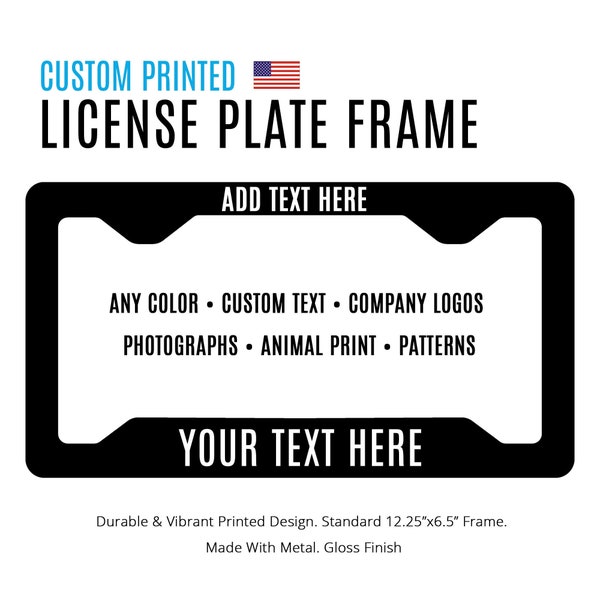 Custom License Plate Frame - Etsy