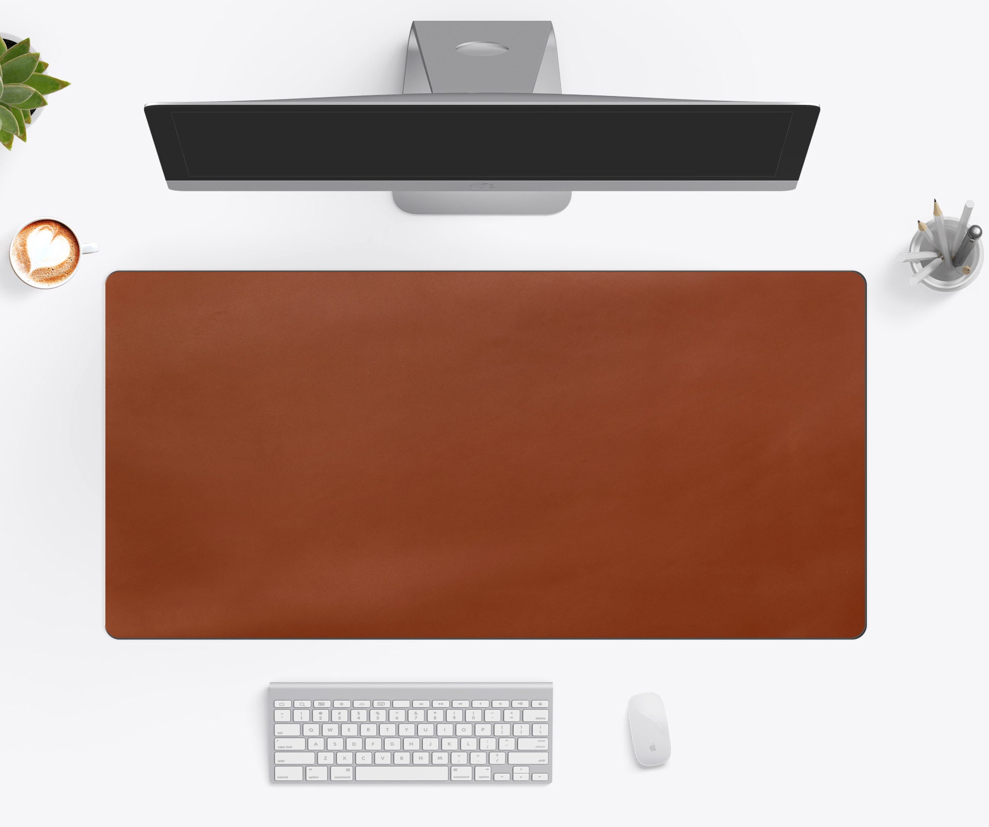 Leather Desk Mat Large Leather Mousepad Personalized | Etsy