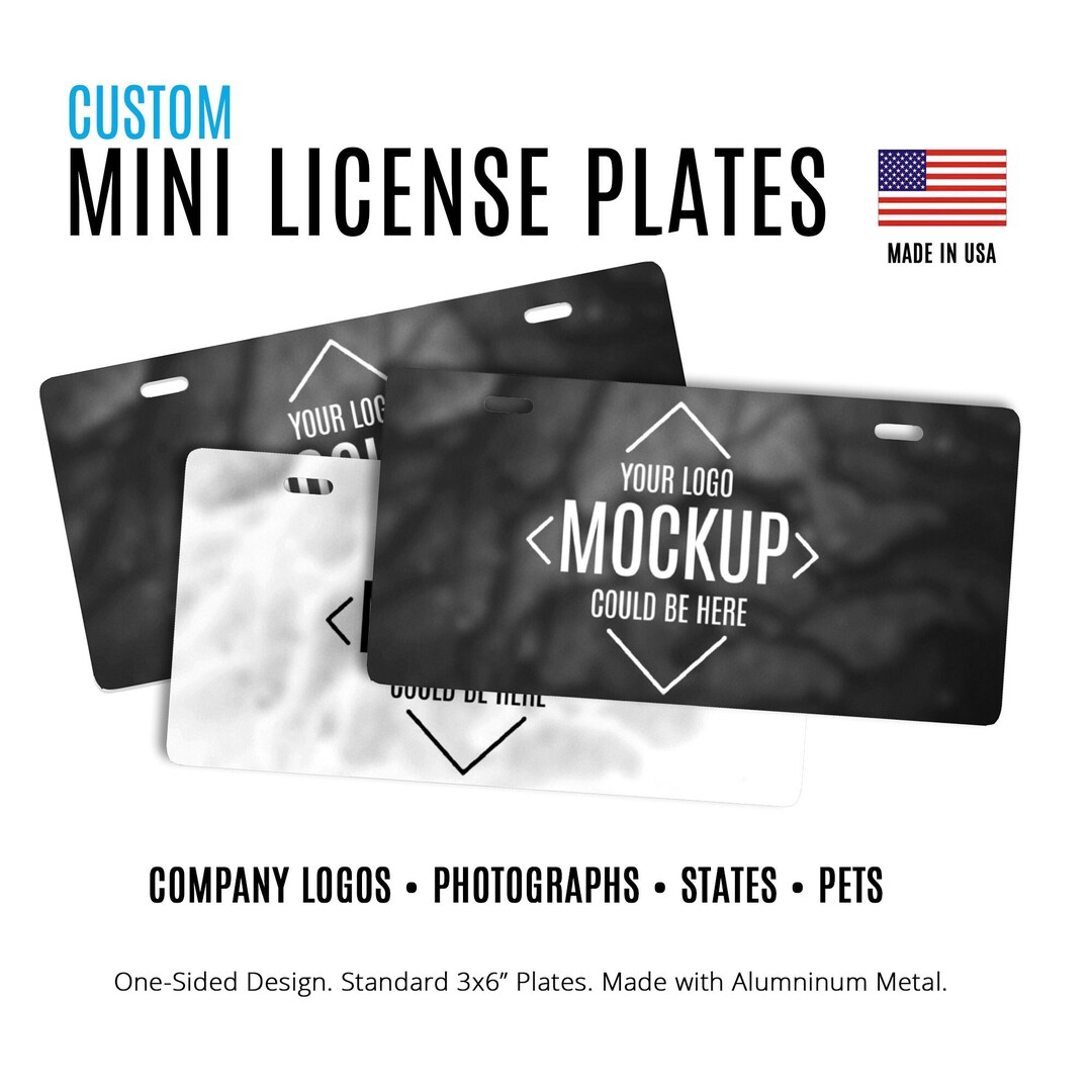 Custom Mini License Plates 3x6", Custom Bicycle Plate, Custom ...