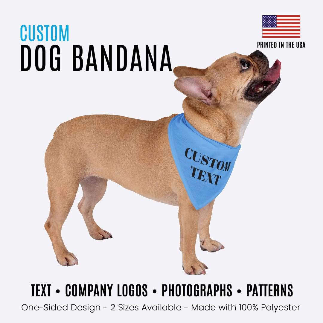 Personalized Pet Bandana: Custom Dog Gift, Polyester Bandana - Etsy