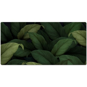 Green Leaves Desk Mat, Cute Nature Desk Pad, Large Mouse Pad 10x16 ...