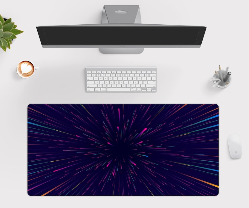 Rainbow Zoom Desk Mat Large Desk Pad Big Gaming Mousepad - Etsy