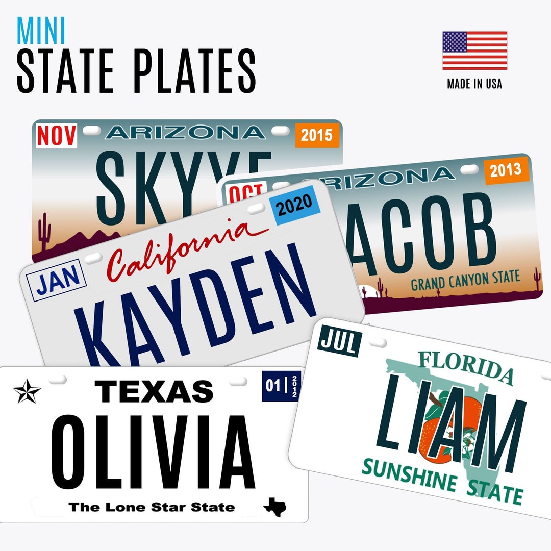 Custom Mini License Plate 3x6, Kids Bike ATV Scooter Power Wheels ...