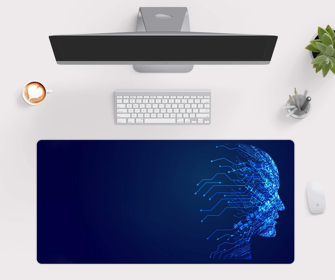 Digital Brain Desk Mat: Large Gaming Mousepad - Etsy