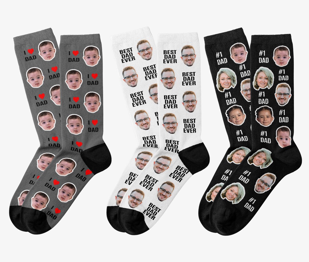Custom Fathers Day Socks, Custom Face Socks, Personalized Socks, Gifts ...