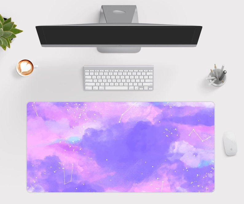 Pink Pastel Desk Mat Kawaii Desk Pad Cute Large Gaming - Etsy