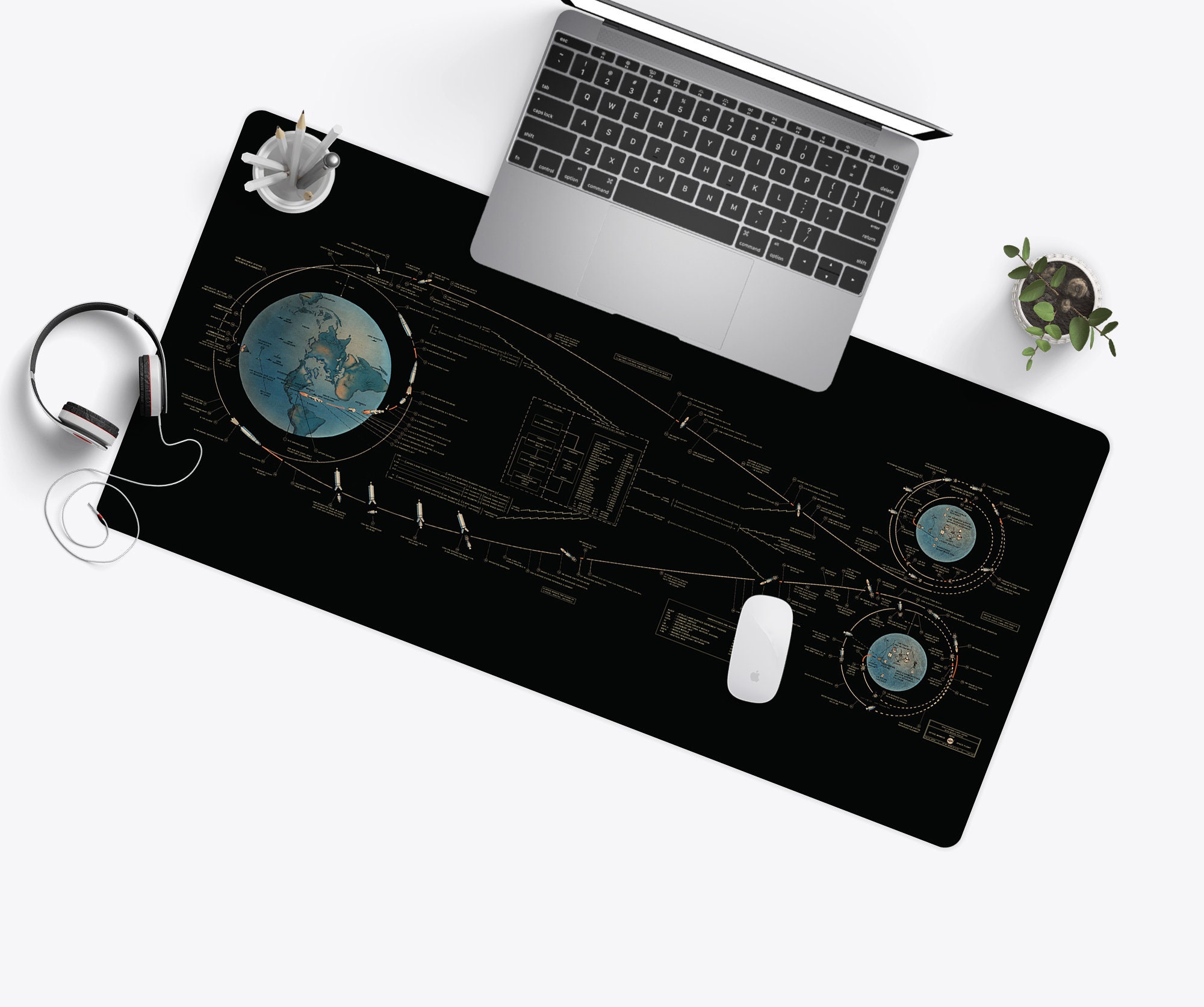 Apollo 1967 NASA Desk Mat: Large Gaming Mouse Pad - Etsy