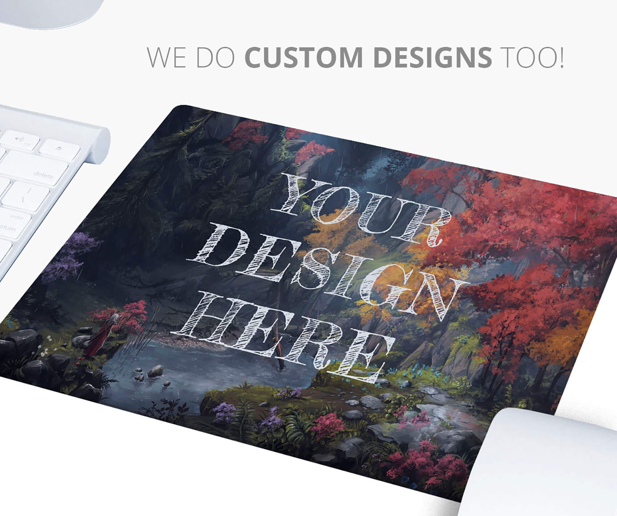 Liquid Wave Desk Mat, Large Gaming Mouse Pad | Fluid Abstract Art Desk ...